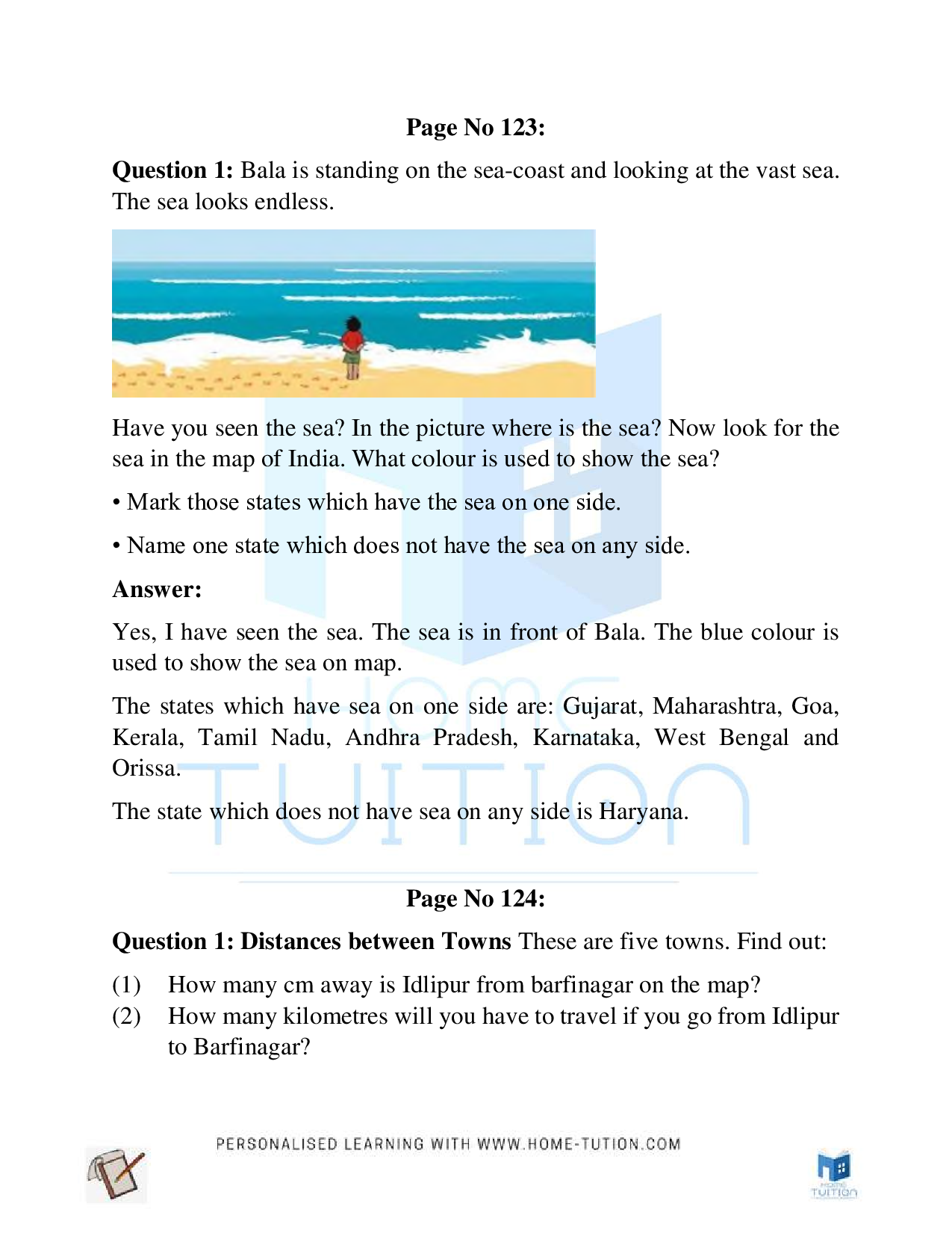 NCERT Solutions For Class 5 Maths Chapter 8 Mapping Your Way