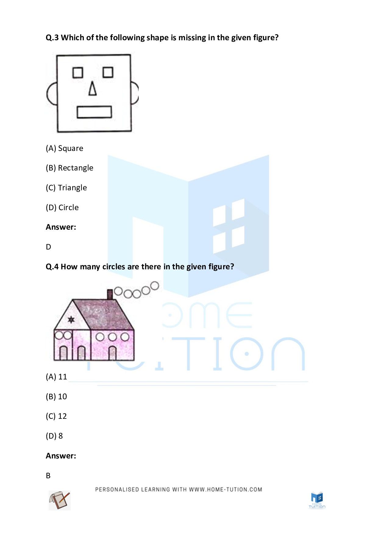 CBSE Printable PDF For Class 2 Maths Lines Shapes And Solid Worksheets 