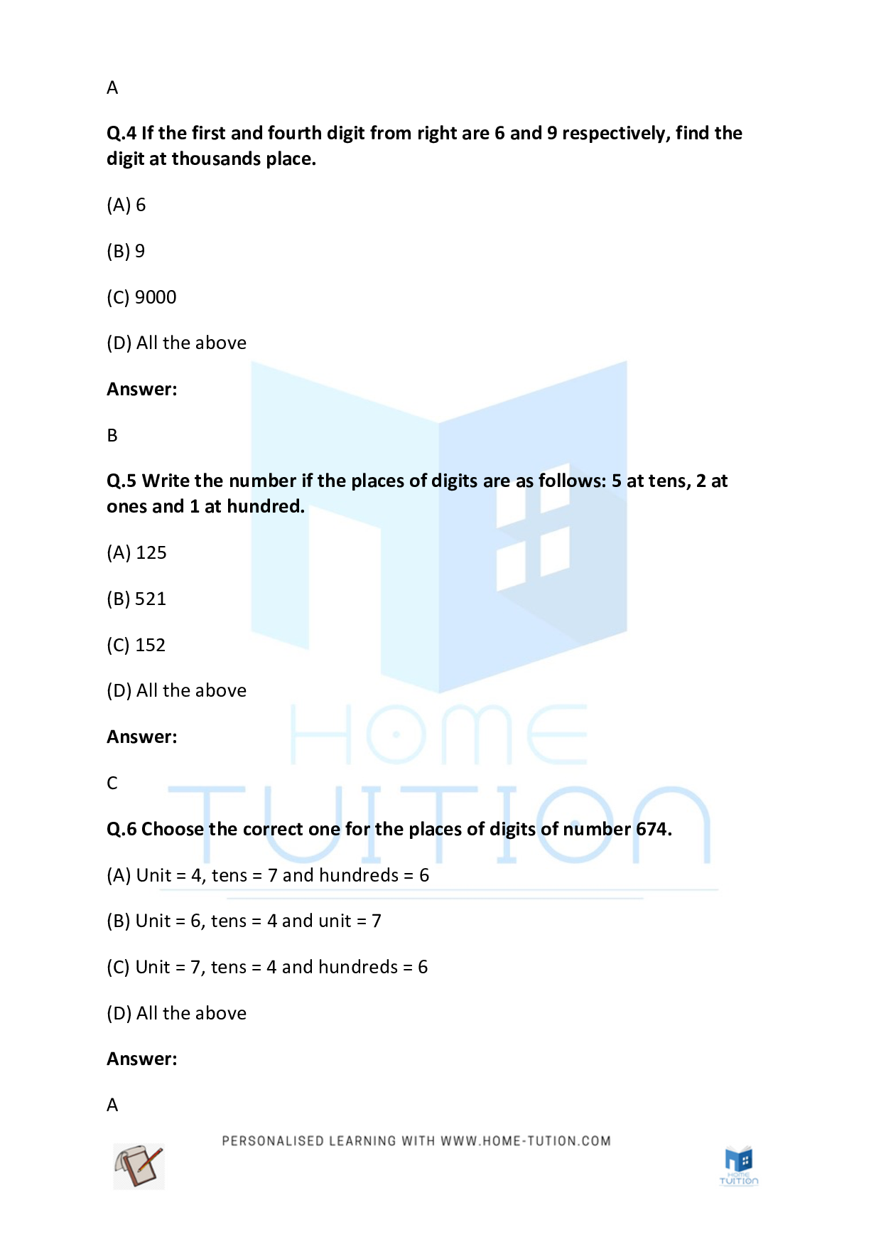CBSE Printable PDF For Class 2 Maths Tens And Ones Worksheets Home Tution