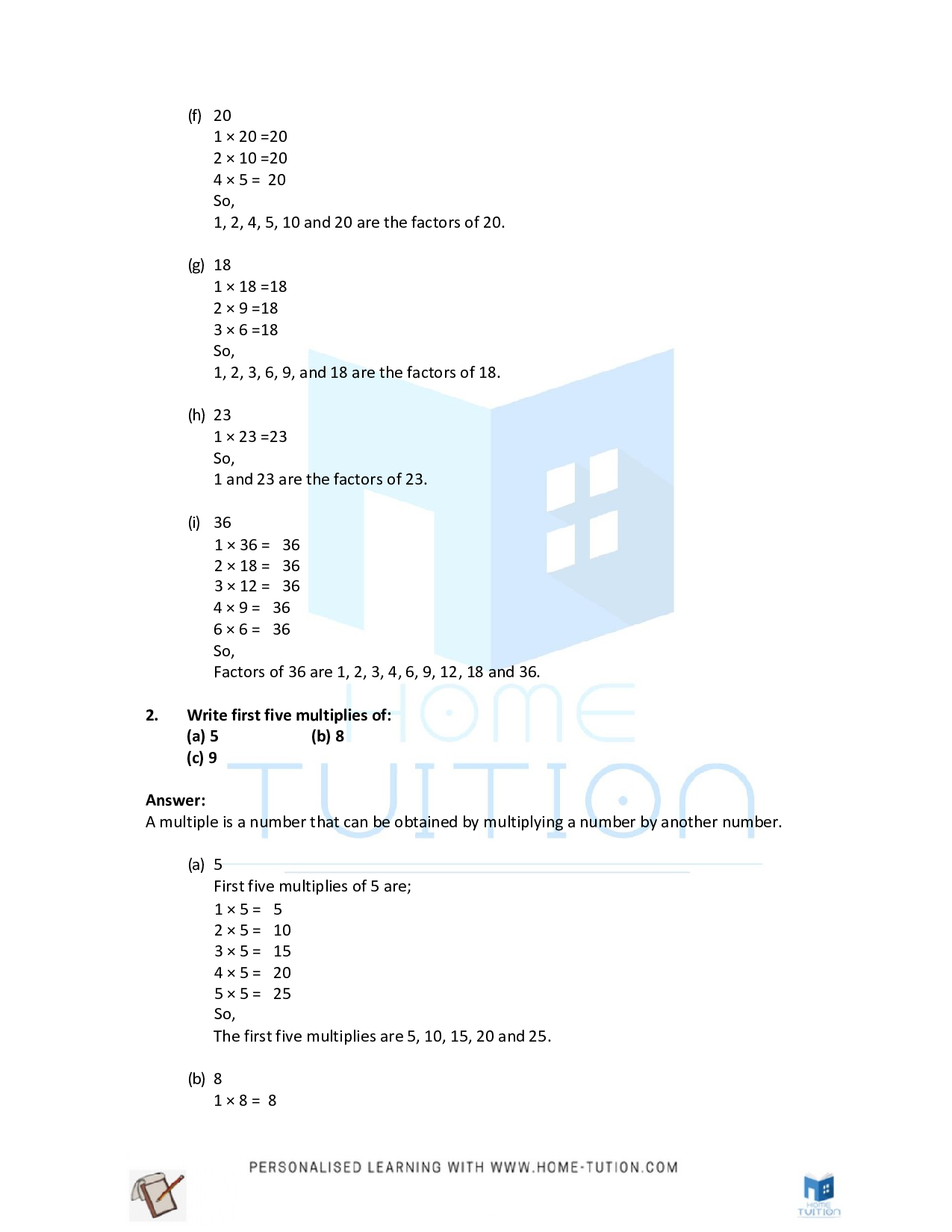 NCERT Solutions For Class 6 Maths Chapter 3 Playing With Numbers