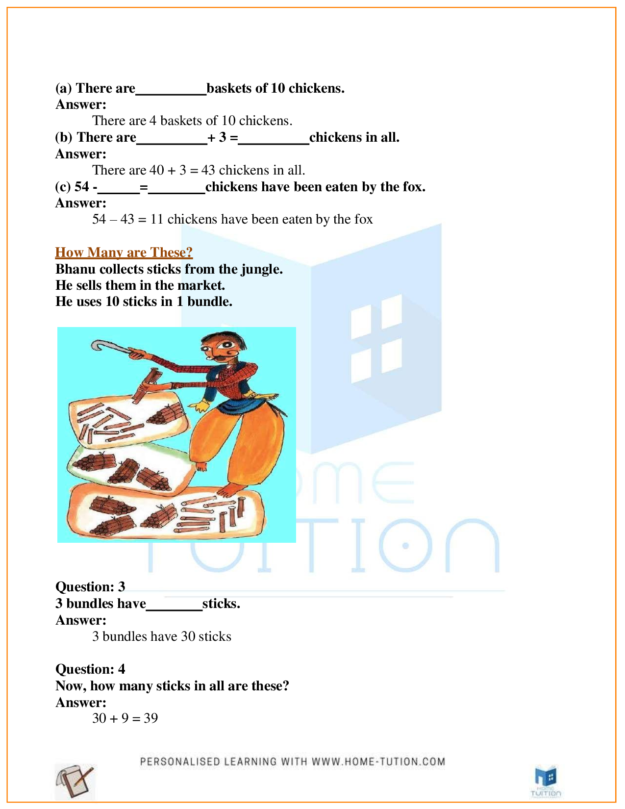 NCERT Solution For Class 2 Maths Chapter 4 Counting In Ten Home Tution