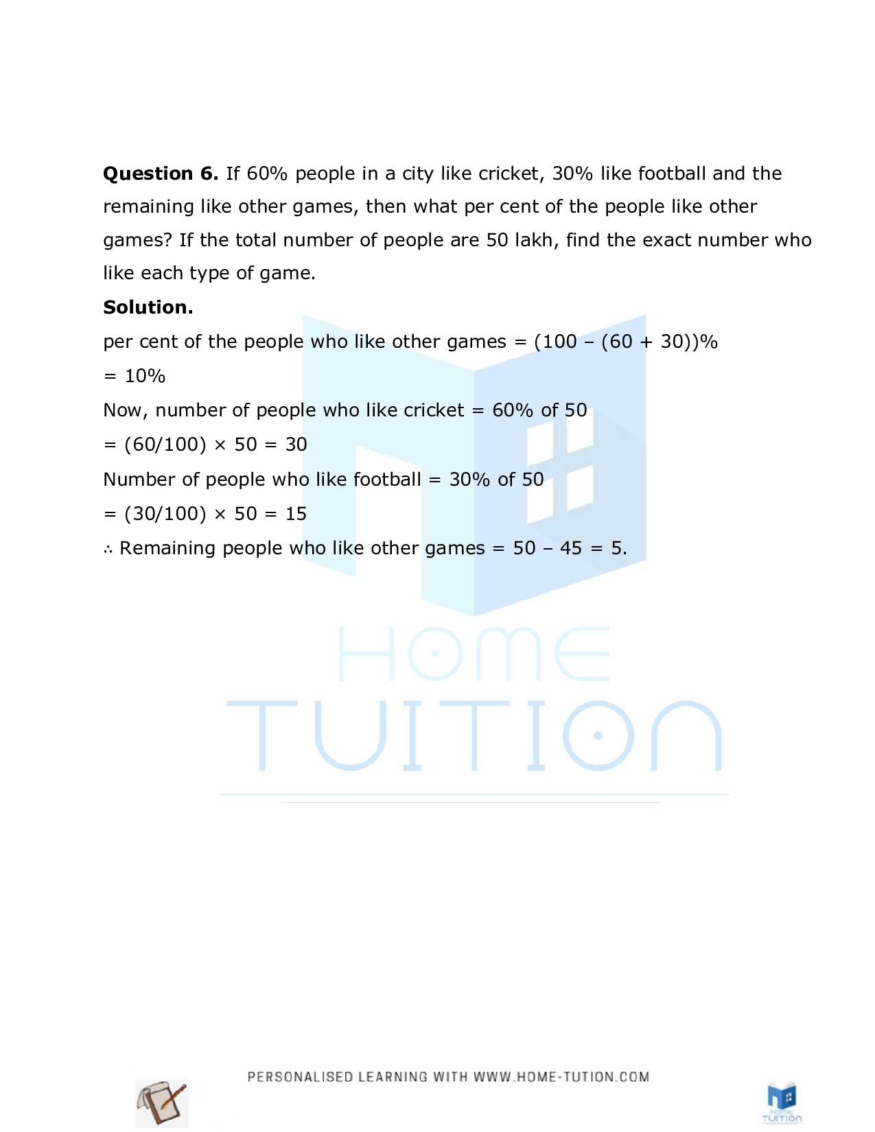 NCERT Solutions For Class 8 Maths Chapter 8 Comparing Quantities