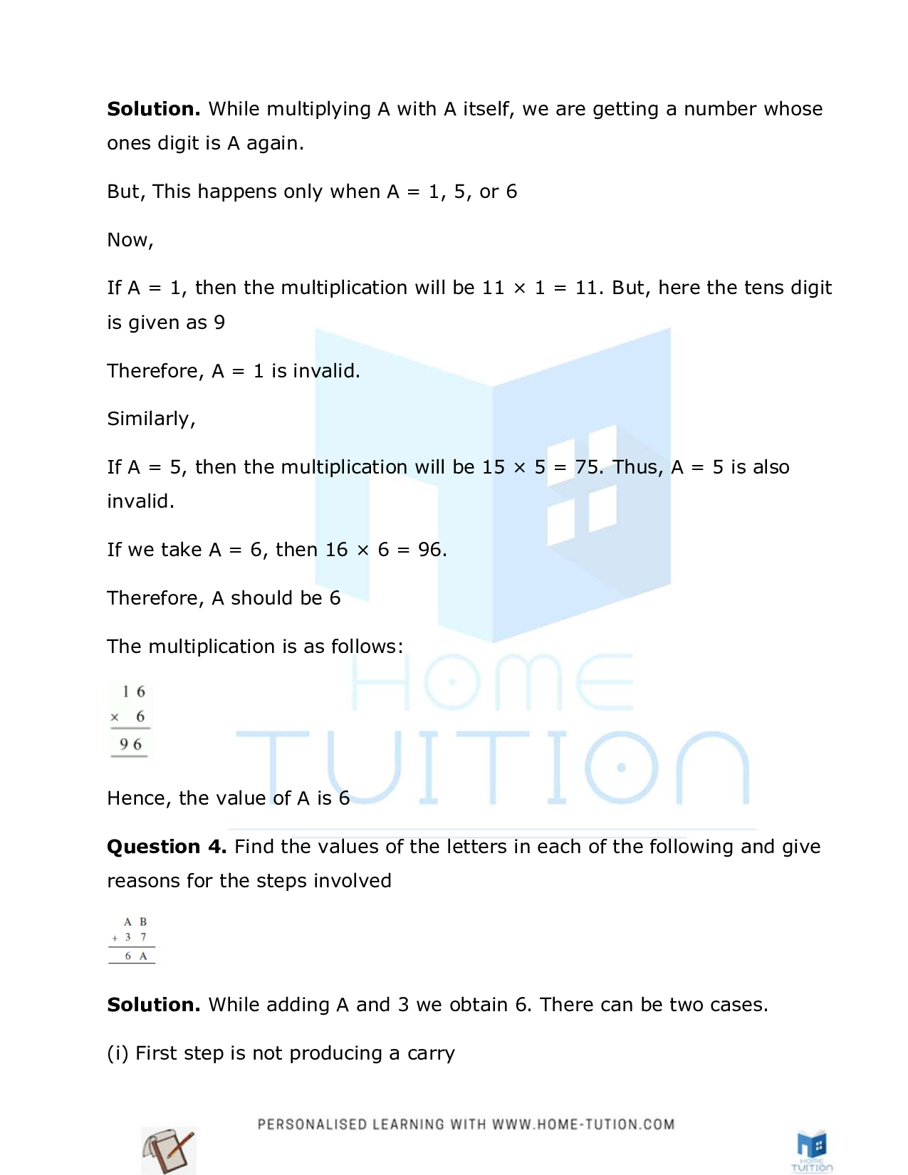 NCERT Solutions For Class 8 Maths Chapter 16 Playing With Numbers