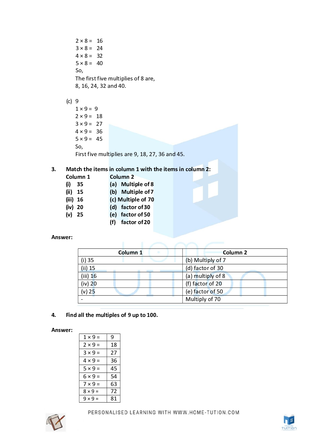 NCERT Solutions For Class 6 Maths Chapter 3 Playing With Numbers