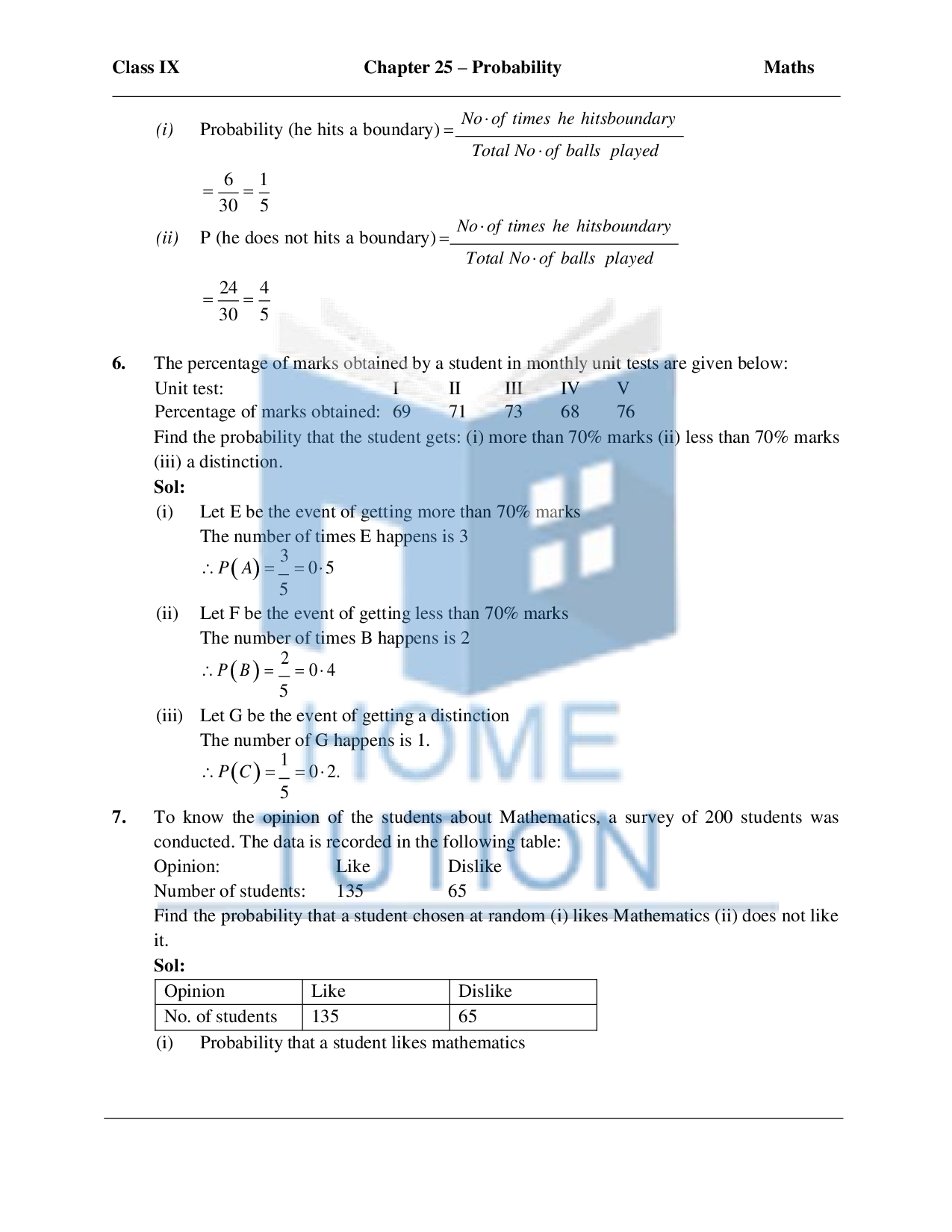 RS Aggarwal Solutions Class 9 Maths Chapter 19 Probability