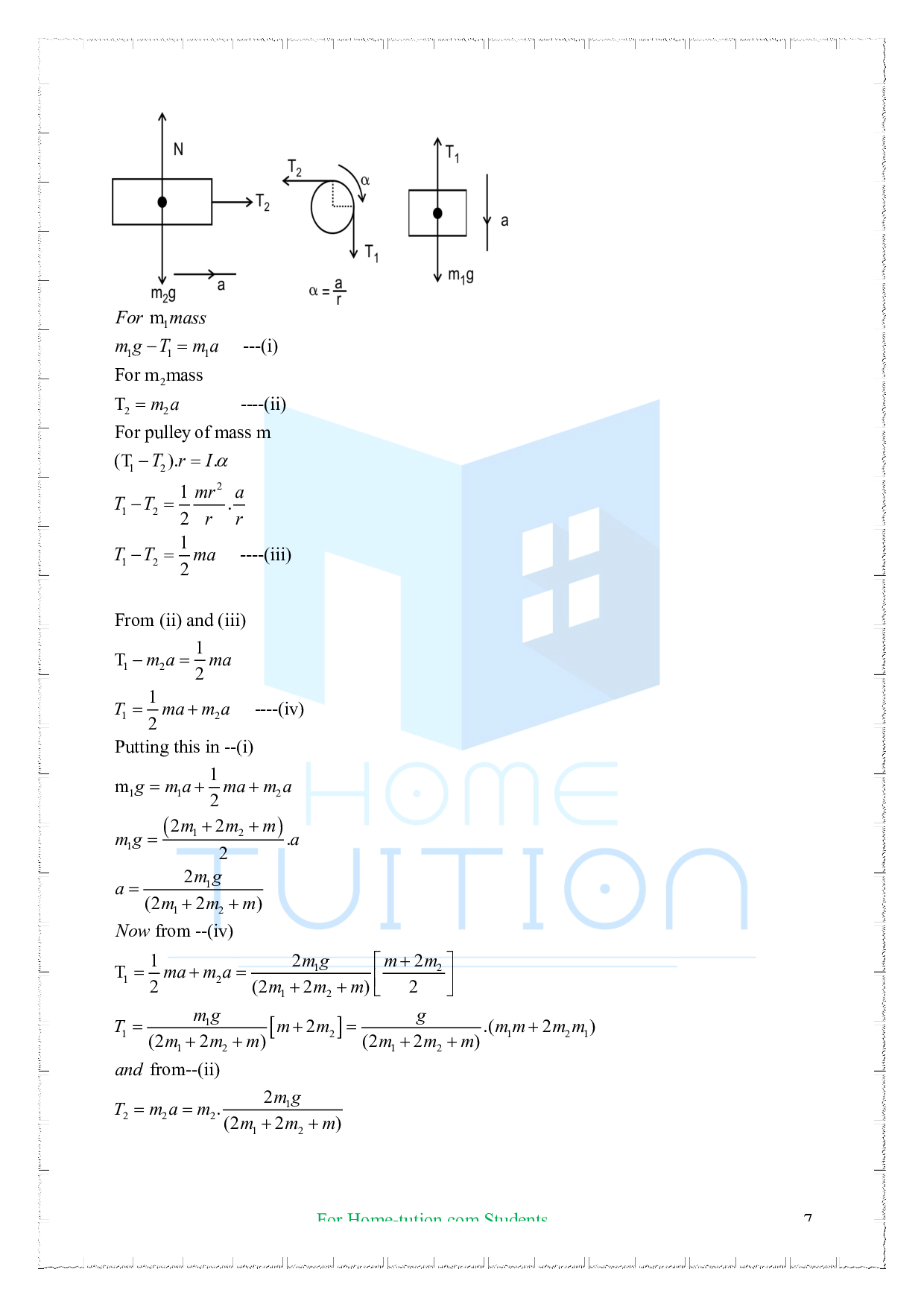 Important Questions For Class 11 Physics Chapter 7 System of Particles and Rotational Motion