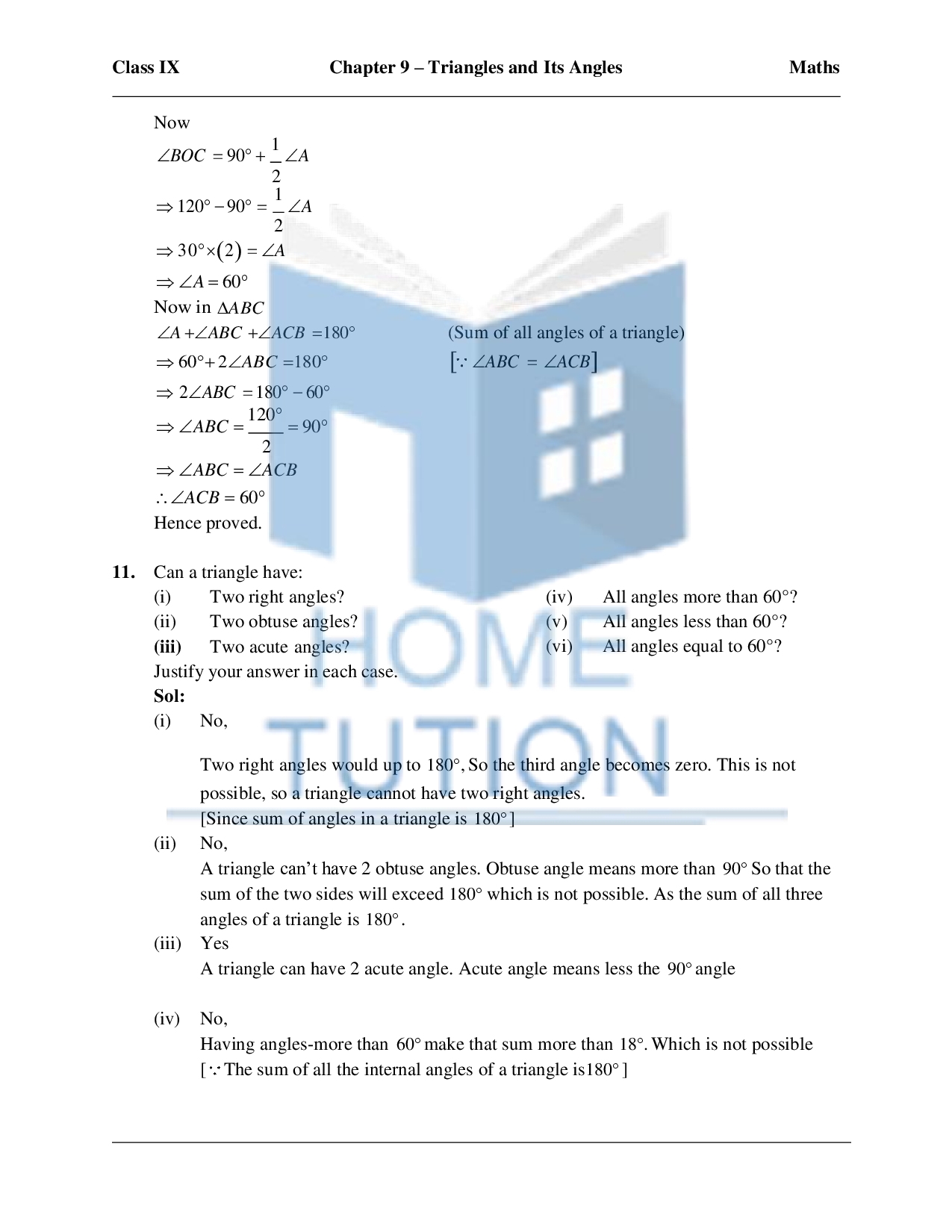 RS Aggarwal Solutions Class 9 Maths Chapter 8 Triangles