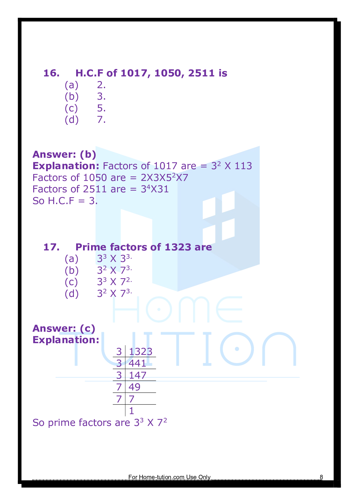 Extra Questions With Solutions For Chapter 3 Playing With Numbers