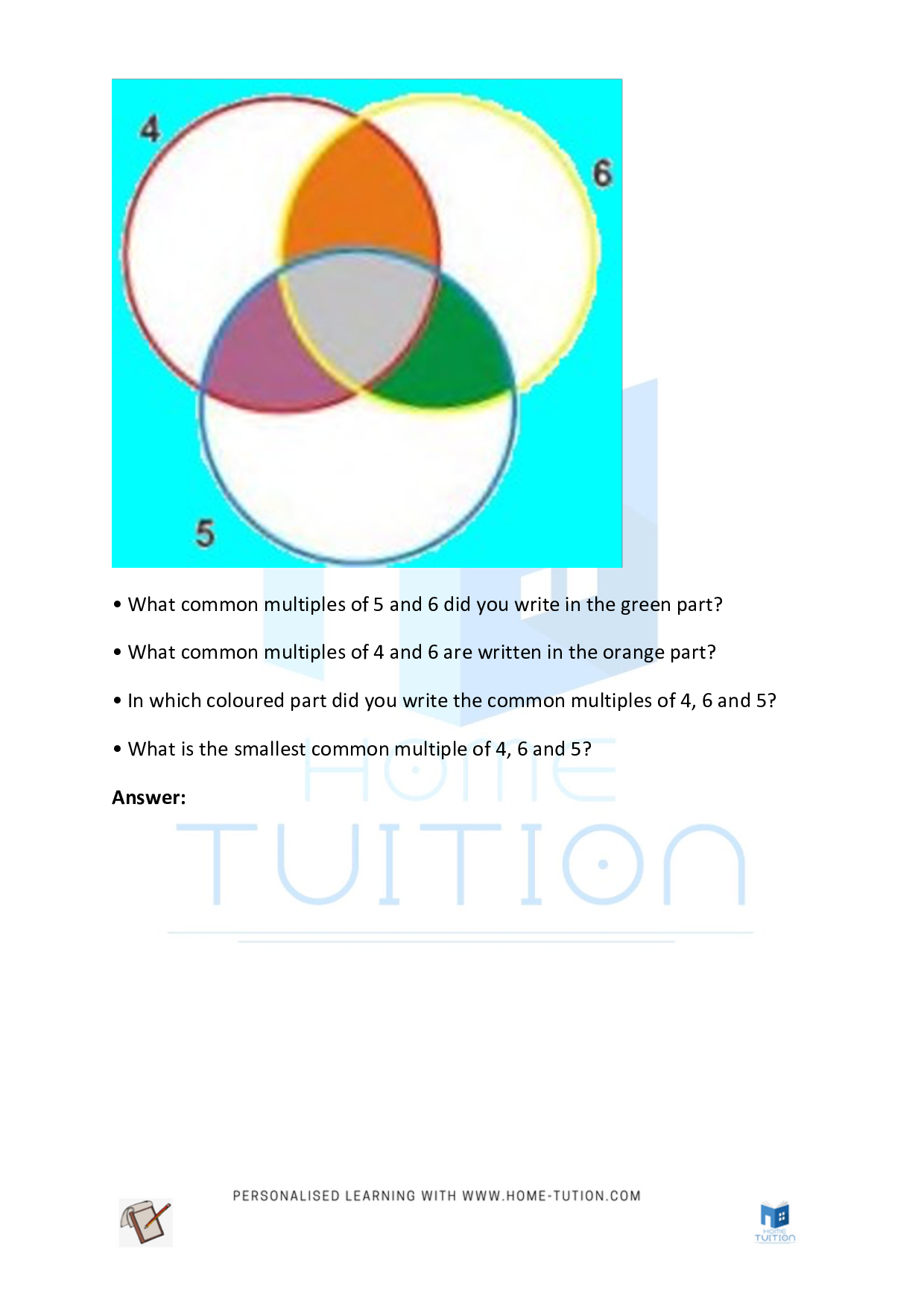 NCERT Solutions For Class 5 Maths Chapter 6 Be My Multiple I ll Be 